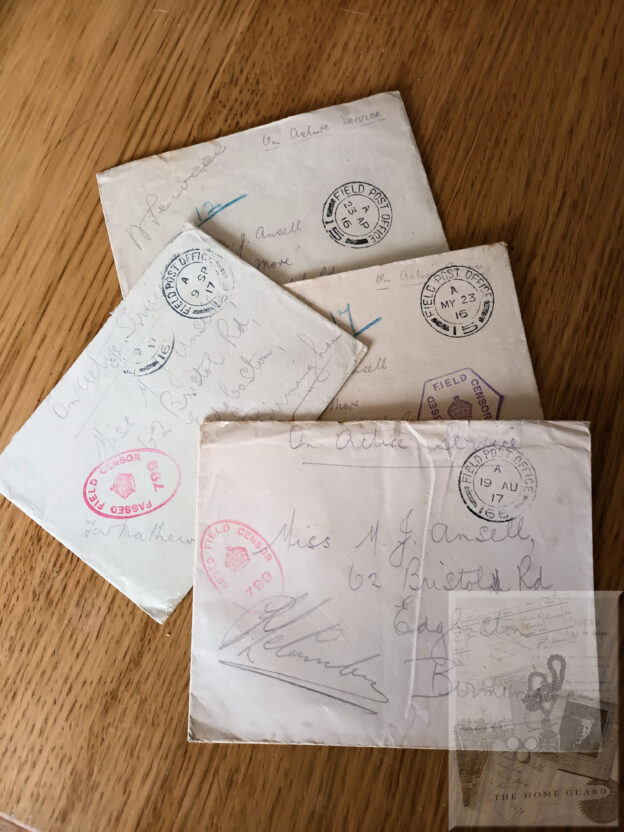 WW1 Envelopes | Trench crafted Belt | M J Ansell and A Alcock